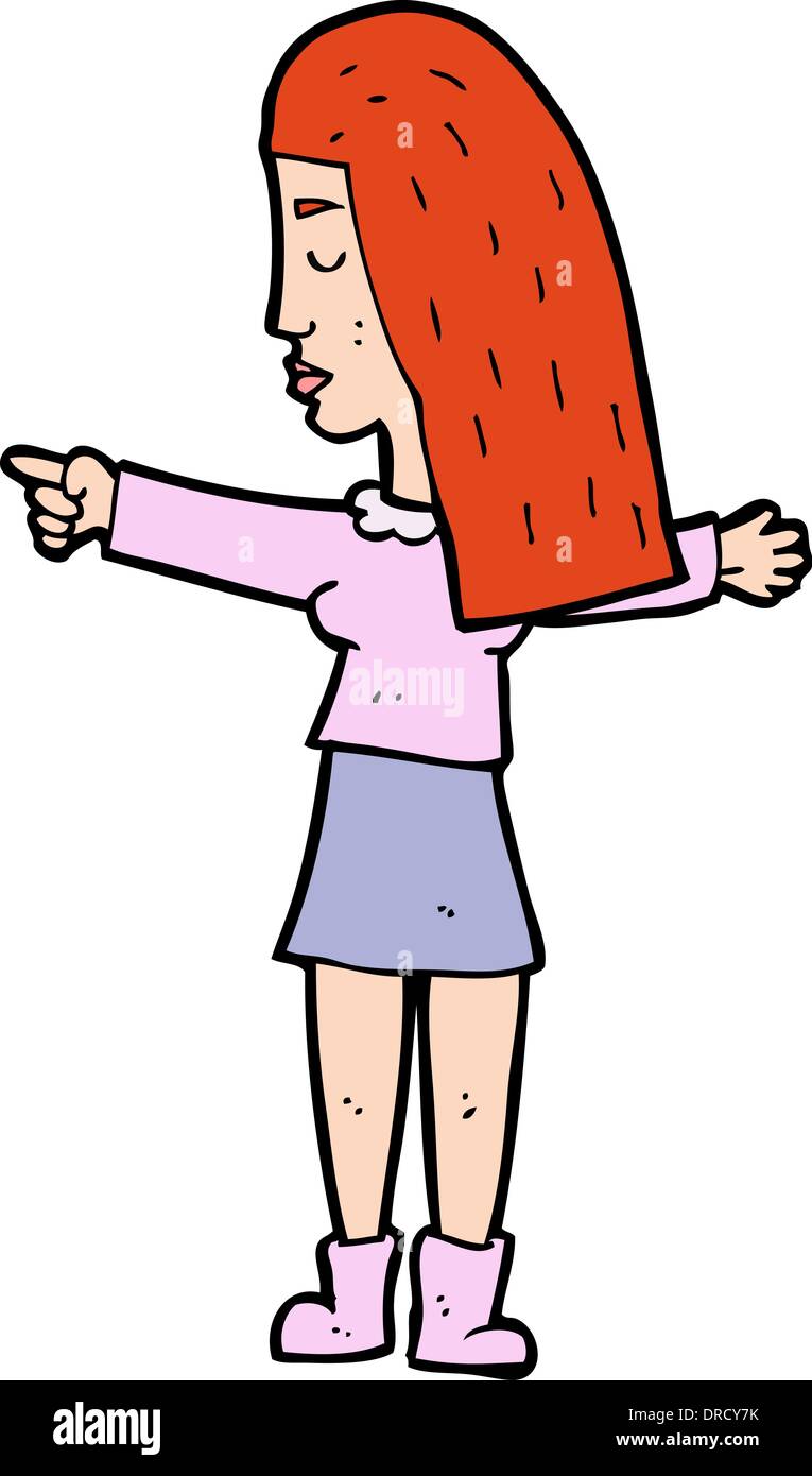 cartoon woman pointing Stock Vector Image & Art - Alamy