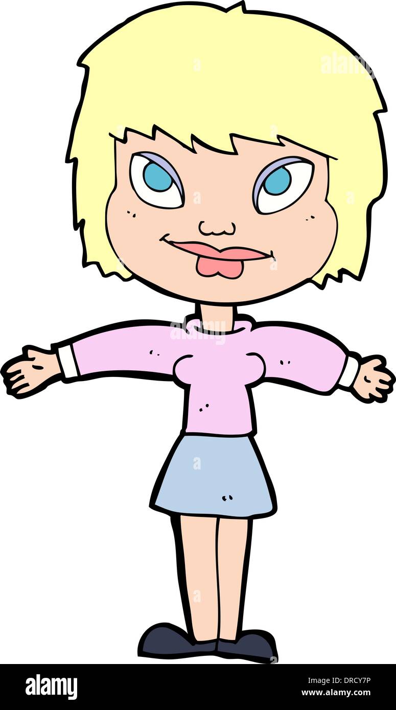 cartoon woman with open arms Stock Vector Image & Art - Alamy