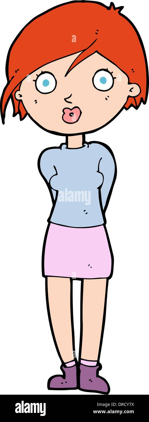 cartoon surprised girl Stock Vector Image & Art - Alamy