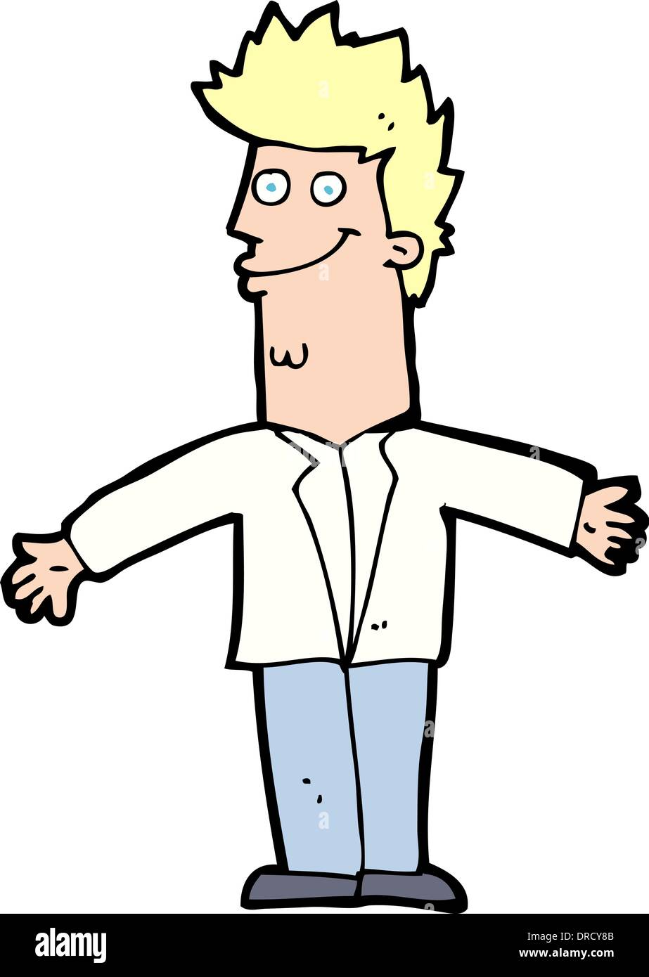 cartoon happy man with open arms Stock Vector Image & Art - Alamy
