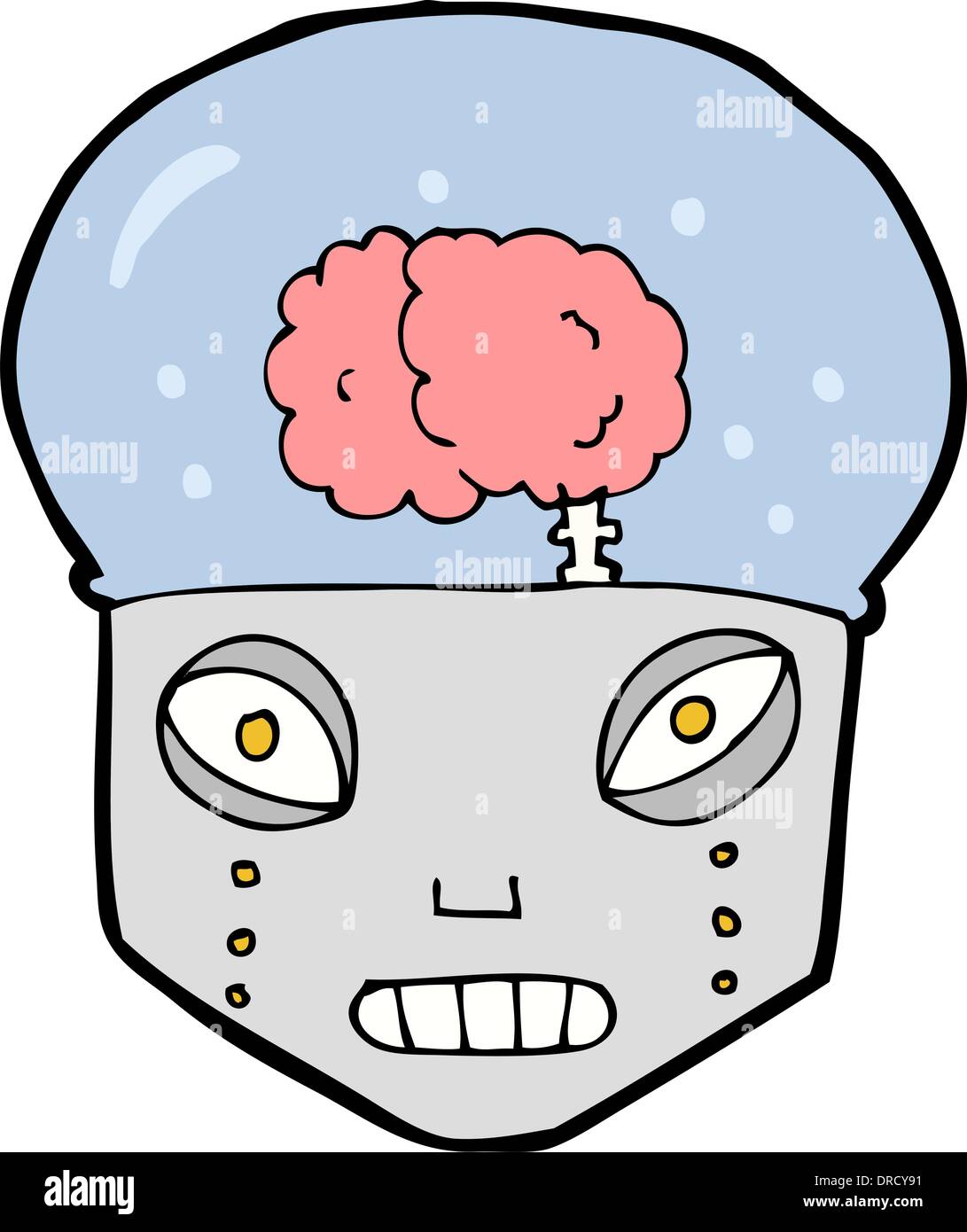 cartoon spooky robot head Stock Vector Image & Art - Alamy