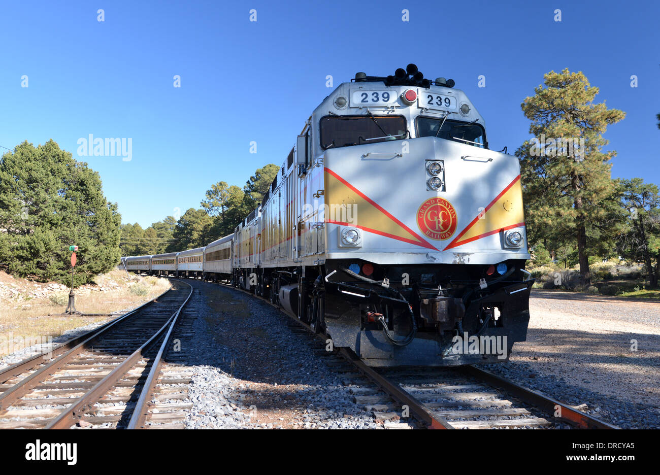Grand Canyon Railway loco 239, a 1977 Amtrak diesel built by General ...