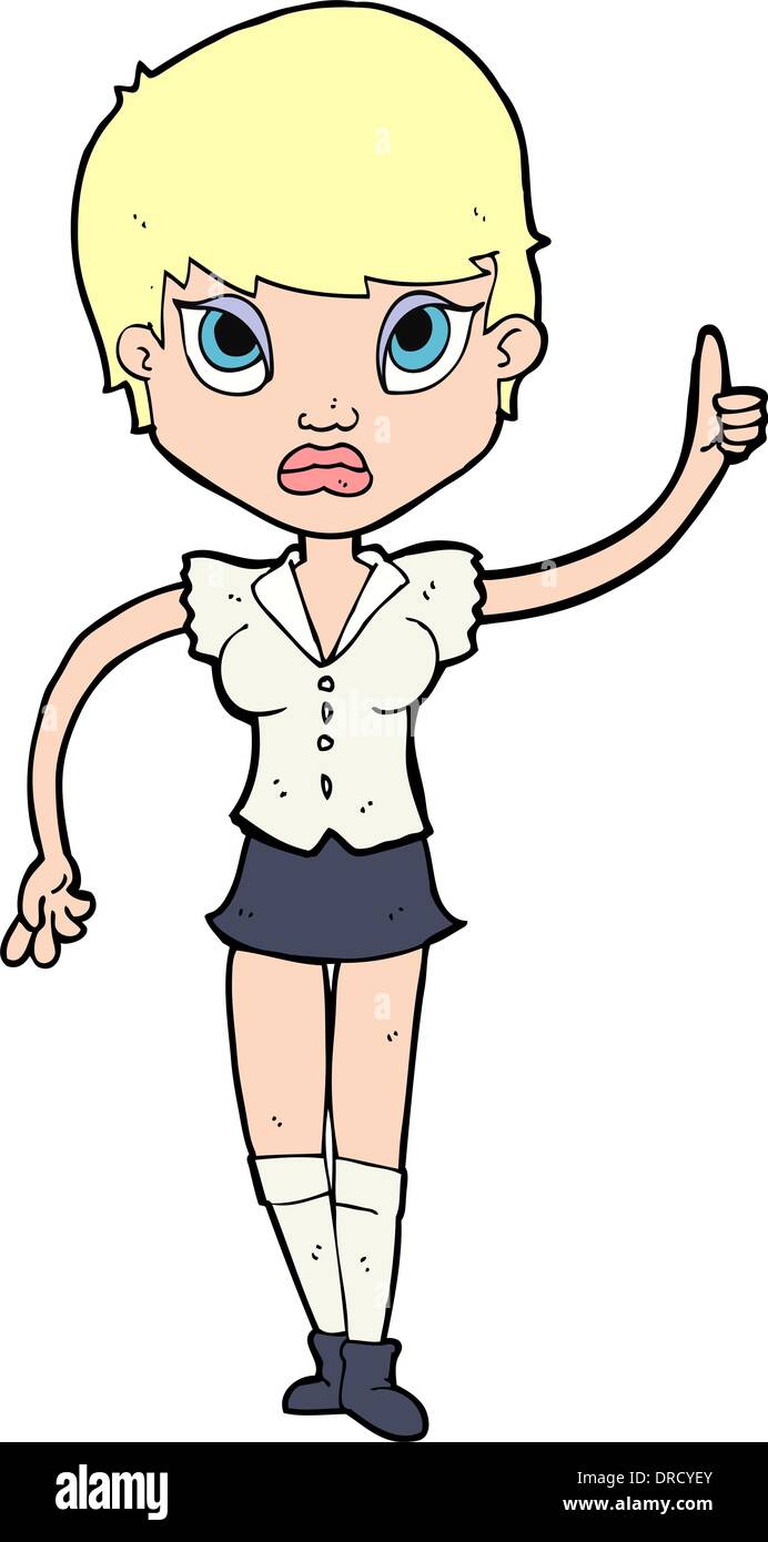 cartoon pretty woman with idea Stock Vector Image & Art - Alamy