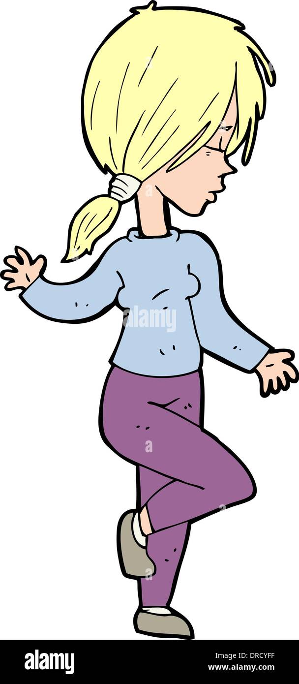 cartoon girl dancing Stock Vector Image & Art - Alamy