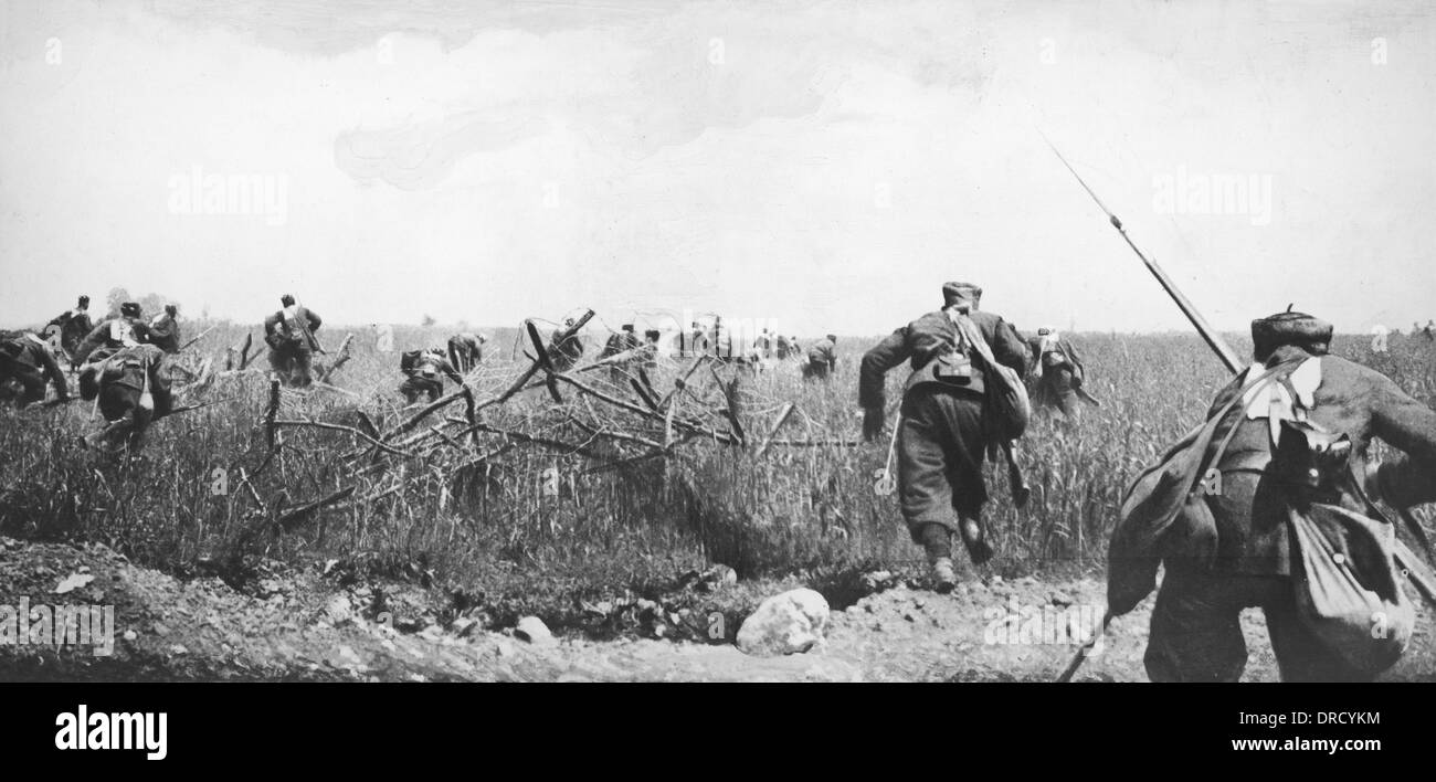 French attack WWI Stock Photo - Alamy