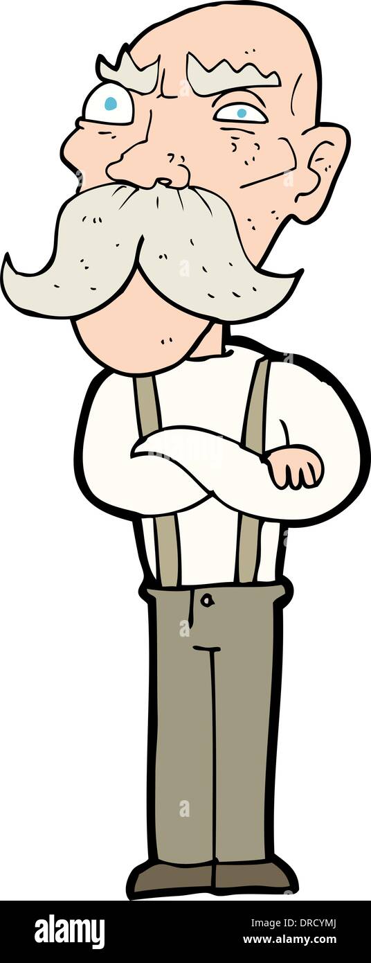 cartoon angry old man Stock Vector Image & Art - Alamy