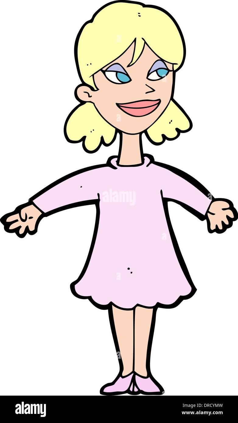 cartoon woman with open arms Stock Vector Image & Art - Alamy