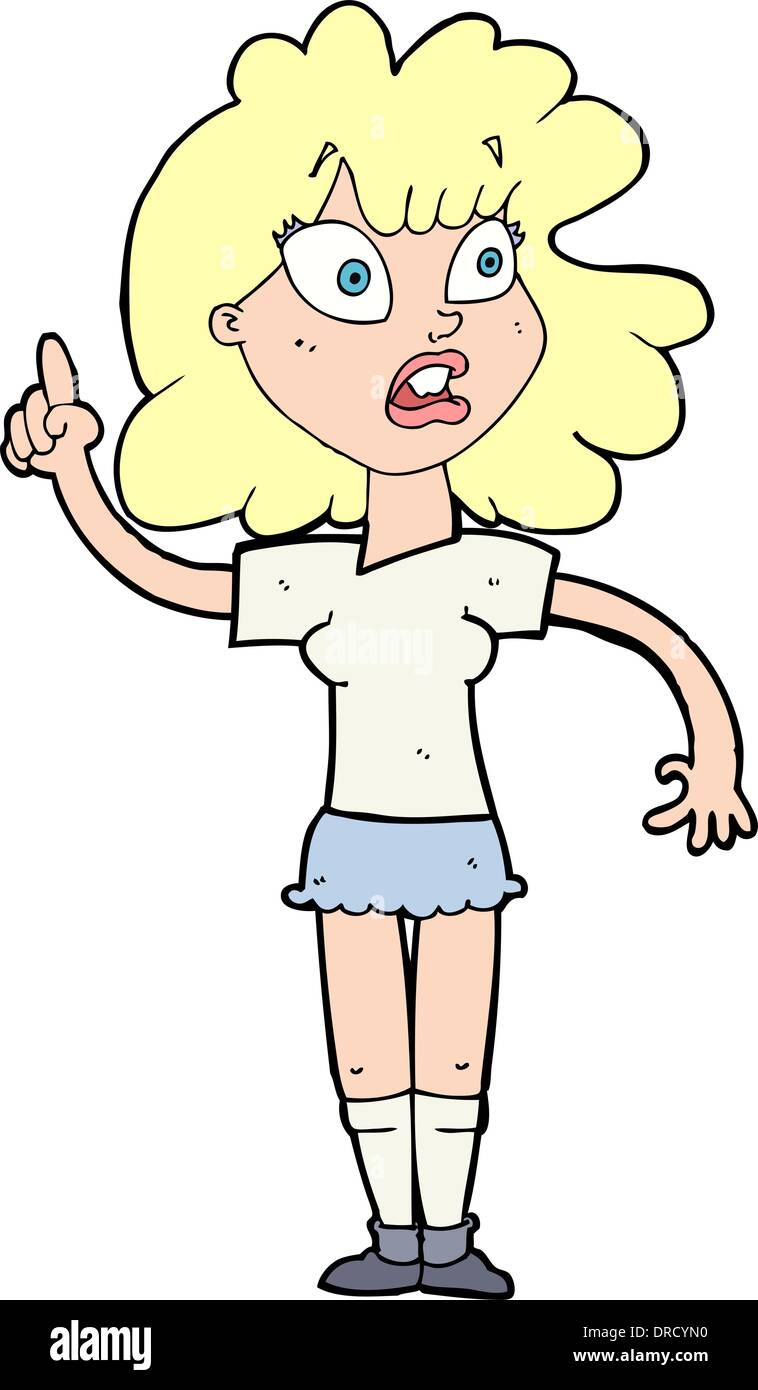 cartoon woman making point Stock Vector Image & Art - Alamy