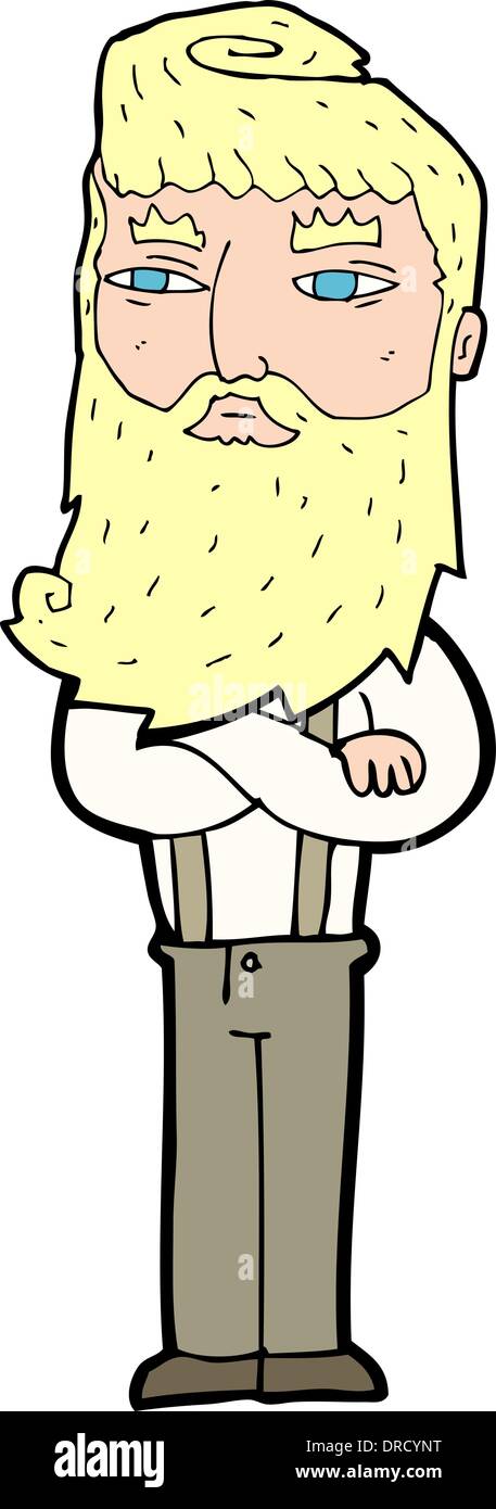 cartoon serious man with beard Stock Vector Image & Art - Alamy