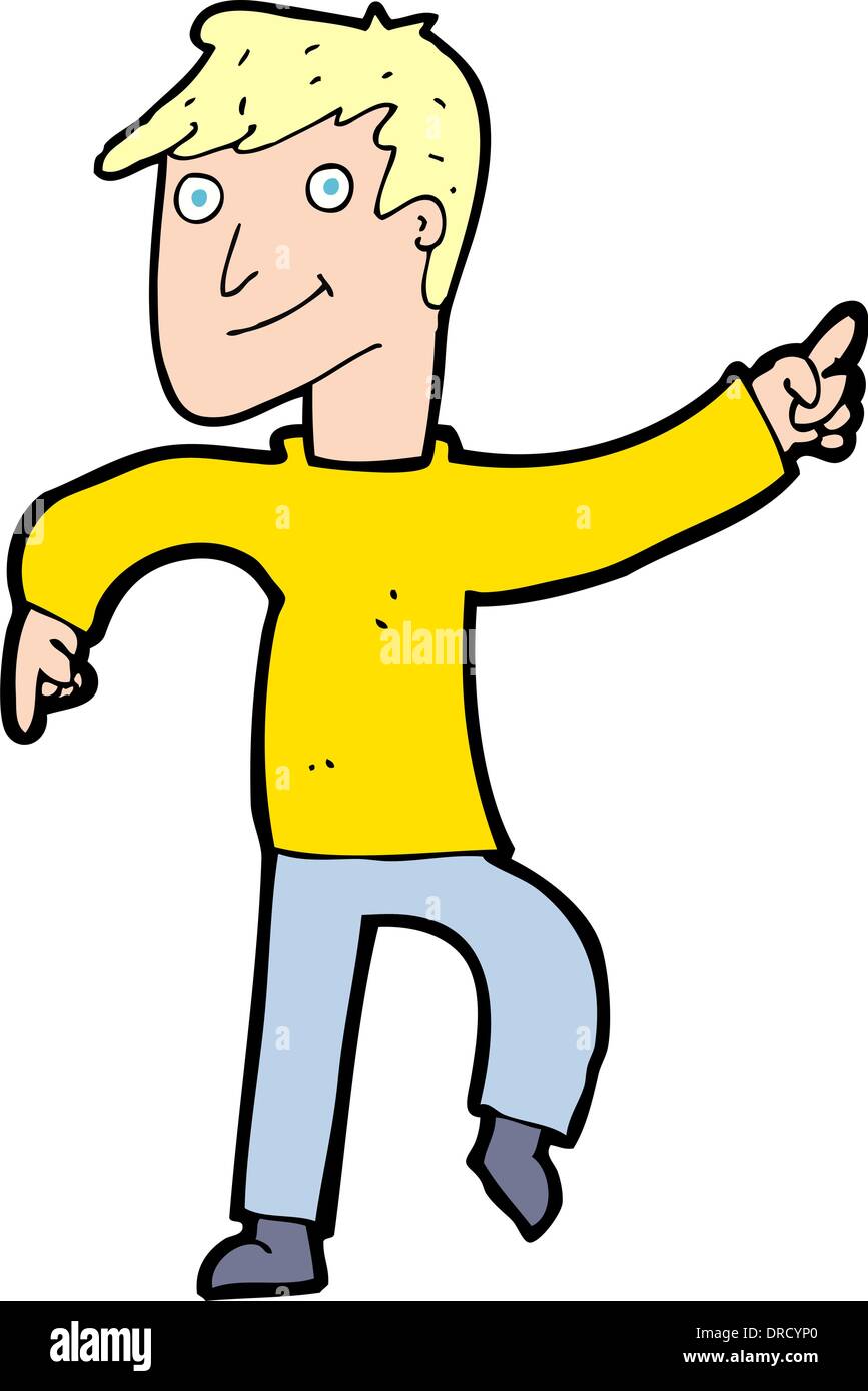 cartoon happy man pointing Stock Vector Image & Art - Alamy
