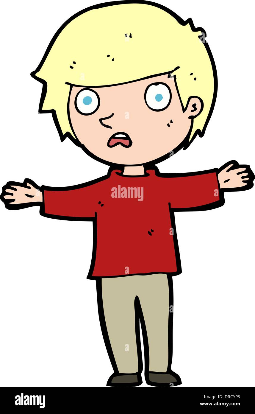 cartoon worried boy Stock Vector Image & Art - Alamy