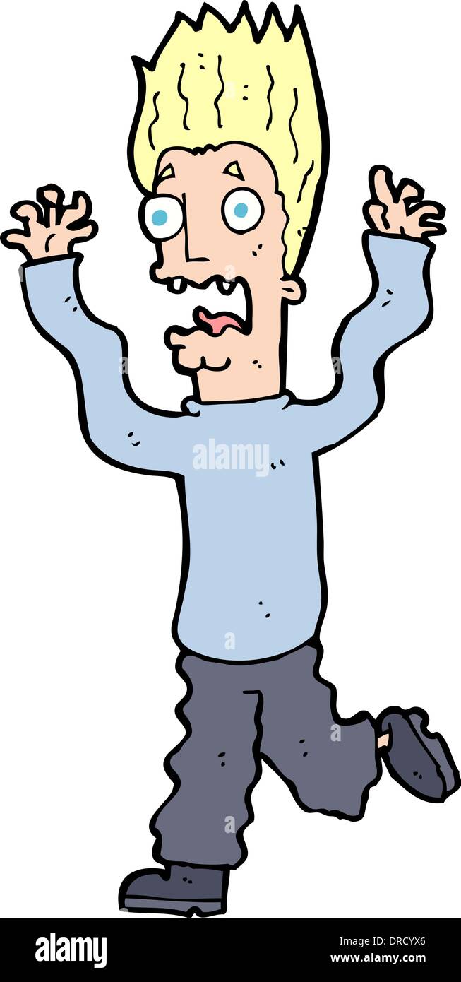 cartoon terrified man Stock Vector Image & Art - Alamy