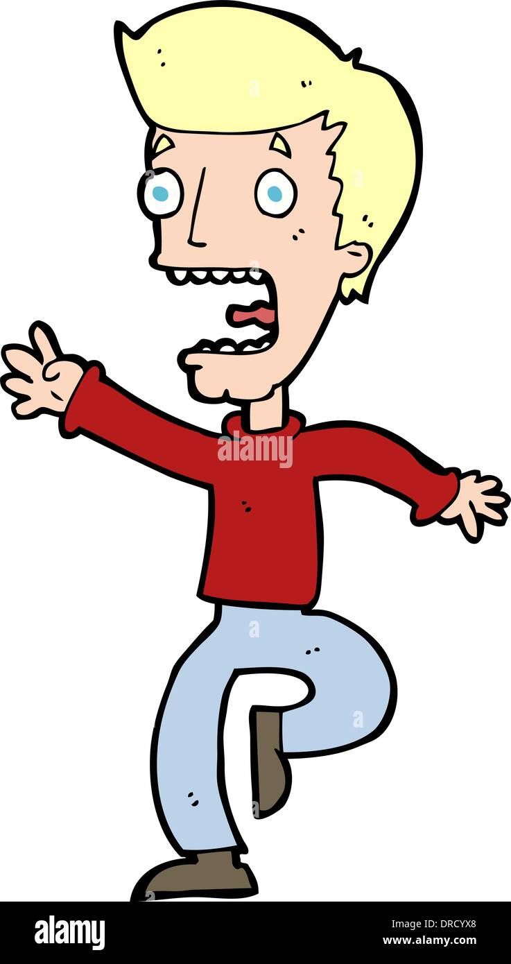 cartoon terrified man Stock Vector Image & Art - Alamy