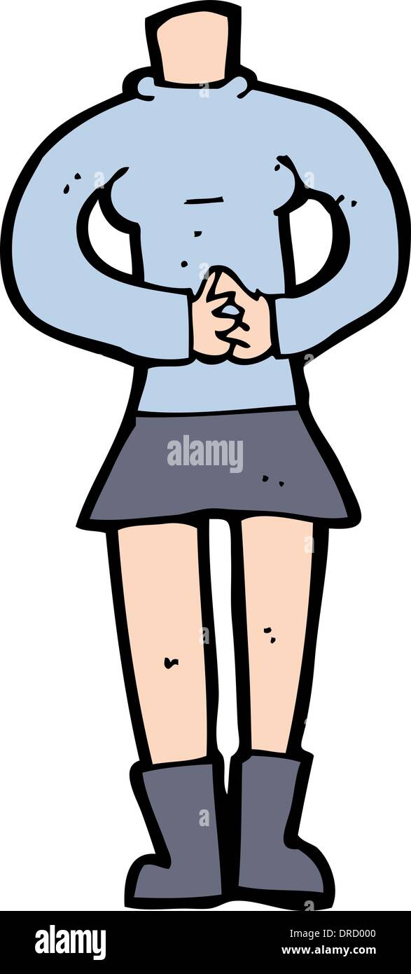cartoon female body (add photos or mix and match cartoons Stock Vector ...