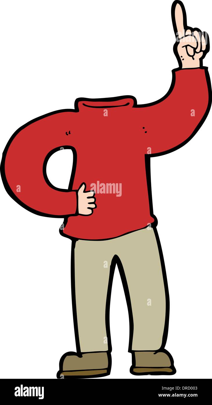 cartoon headless body with raised hand Stock Vector Image & Art - Alamy