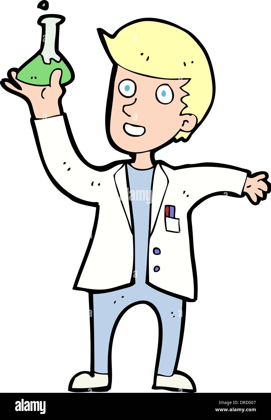 cartoon happy scientist Stock Vector Image & Art - Alamy