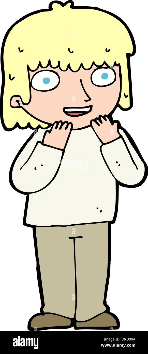 cartoon excited person Stock Vector Image & Art - Alamy