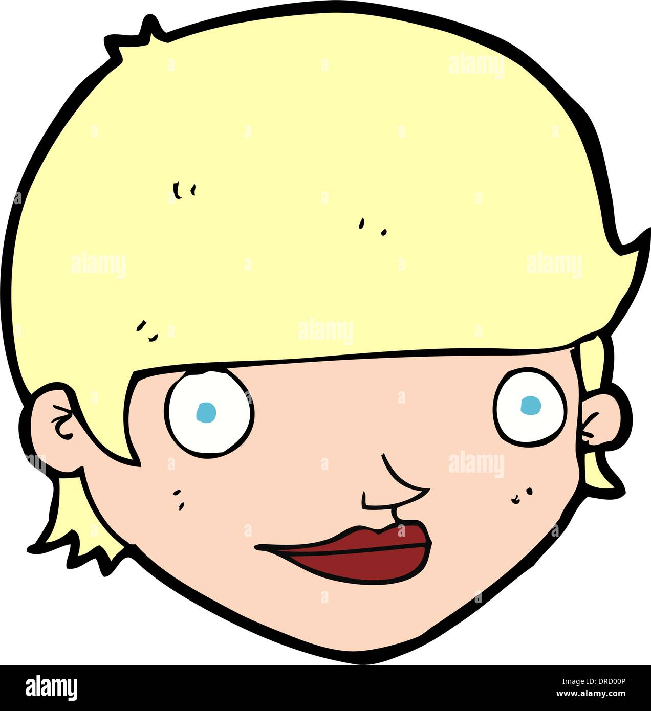 cartoon happy female face Stock Vector Image & Art - Alamy