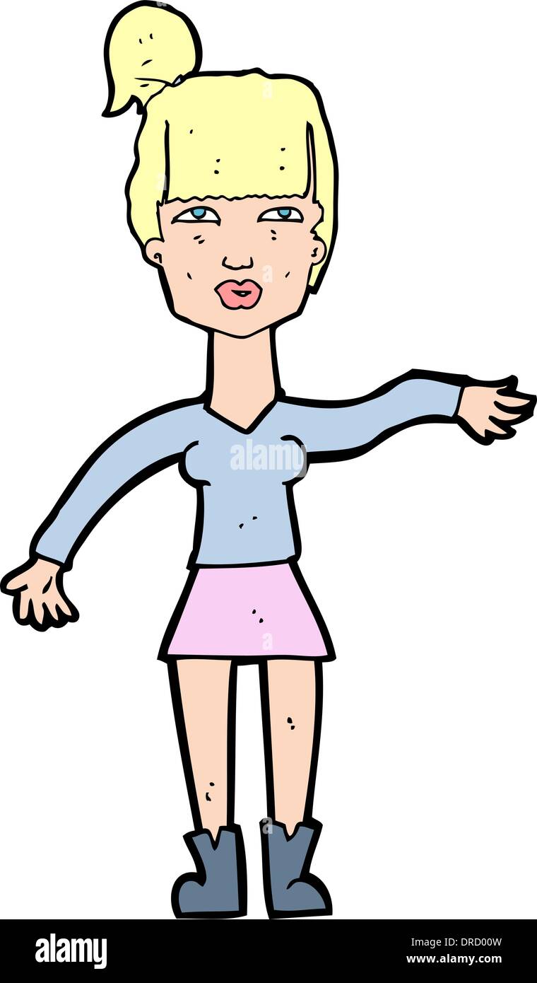 cartoon woman making dismissive gesture Stock Vector Image & Art - Alamy