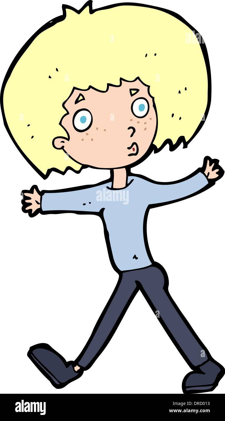 cartoon surprised man walking Stock Vector Image & Art - Alamy