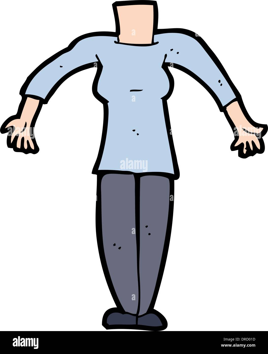 cartoon female body (add photos or mix and match cartoons Stock Vector ...