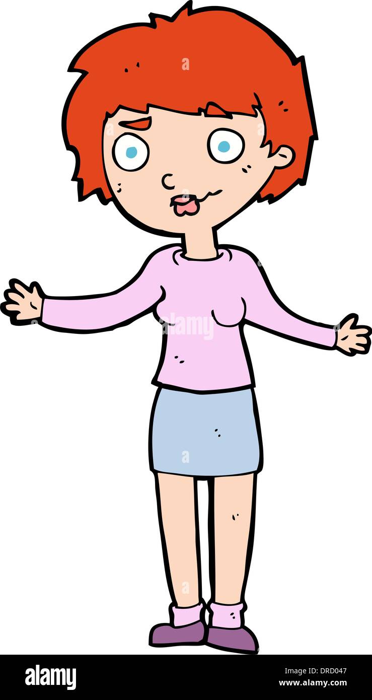 cartoon confused woman Stock Vector Image & Art - Alamy