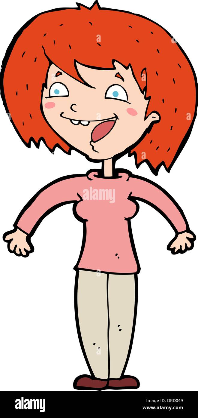 cartoon excited woman Stock Vector Image & Art - Alamy