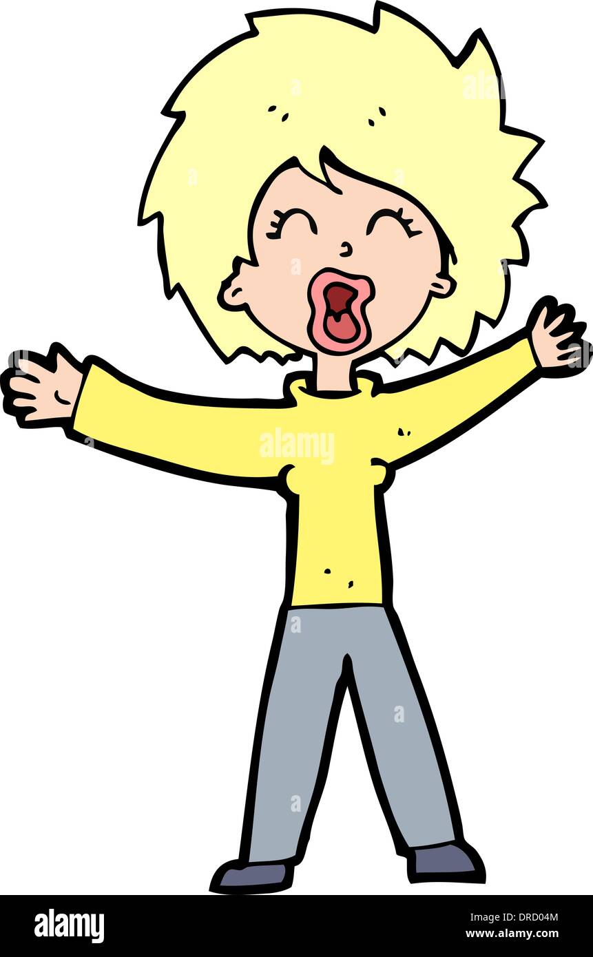 cartoon woman shouting Stock Vector Image & Art - Alamy
