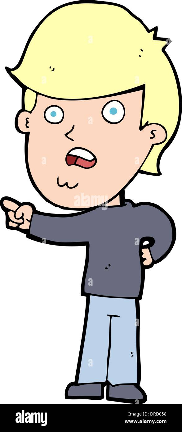 cartoon shocked man pointing Stock Vector Image & Art - Alamy