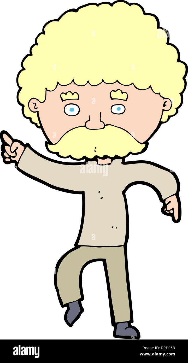 Cartoon Seventies Style Man Disco Dancing Stock Vector Image And Art Alamy
