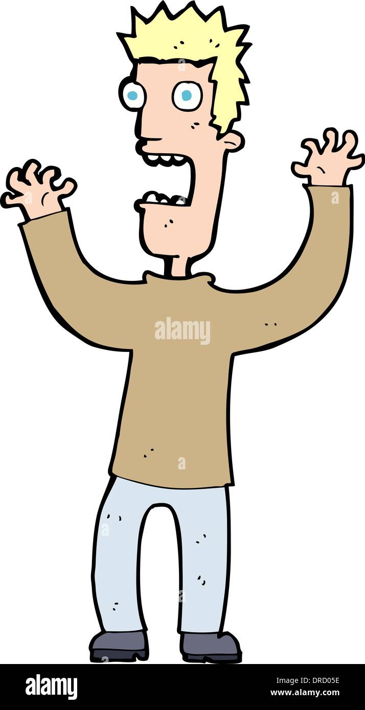 cartoon terrified man Stock Vector Image & Art - Alamy