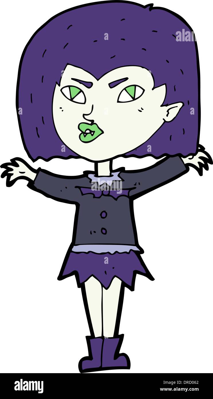 cartoon vampire girl Stock Vector Image & Art - Alamy