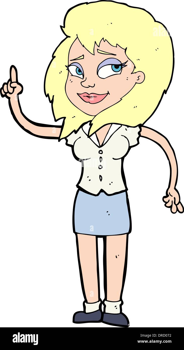 cartoon pretty woman with idea Stock Vector Image & Art - Alamy