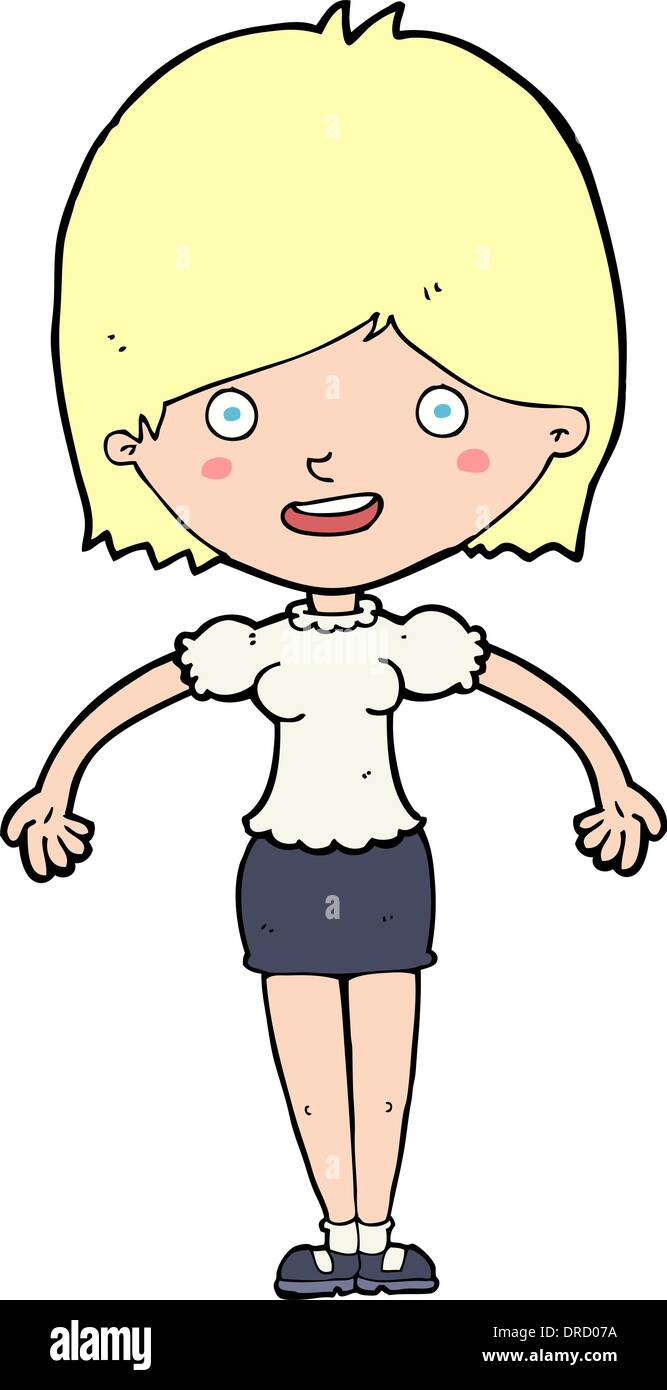cartoon happy woman Stock Vector Image & Art - Alamy