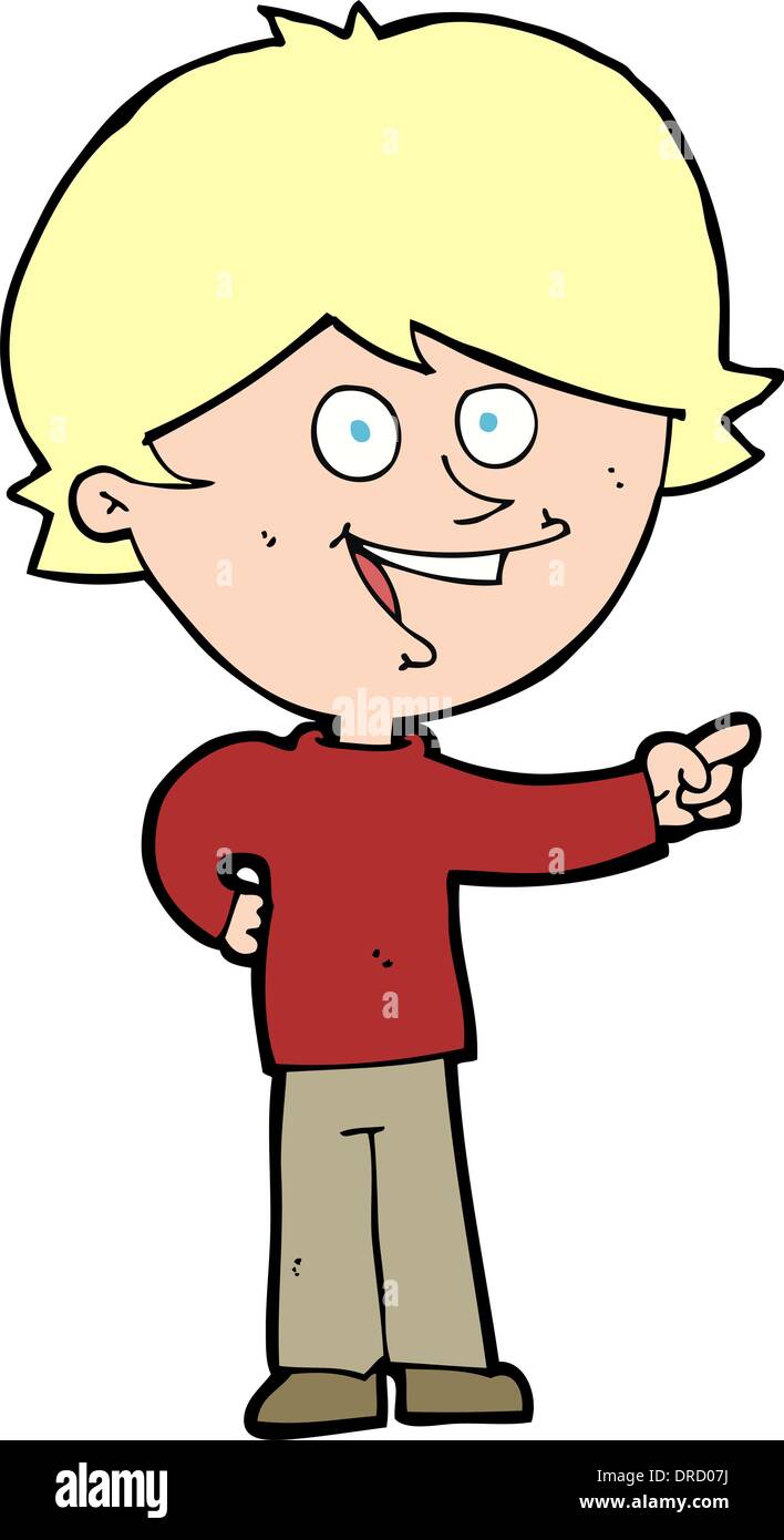 cartoon boy laughing and pointing Stock Vector Image & Art - Alamy
