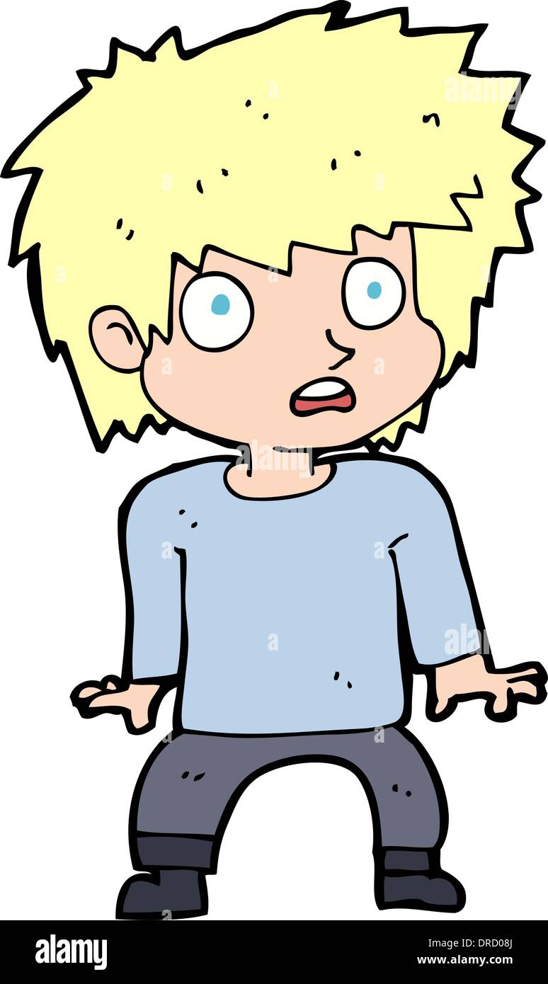 cartoon frightened boy Stock Vector Image & Art - Alamy