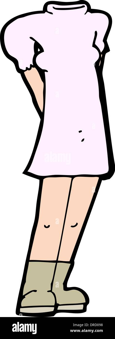 cartoon female body (add photos or mix and match cartoons Stock Vector ...