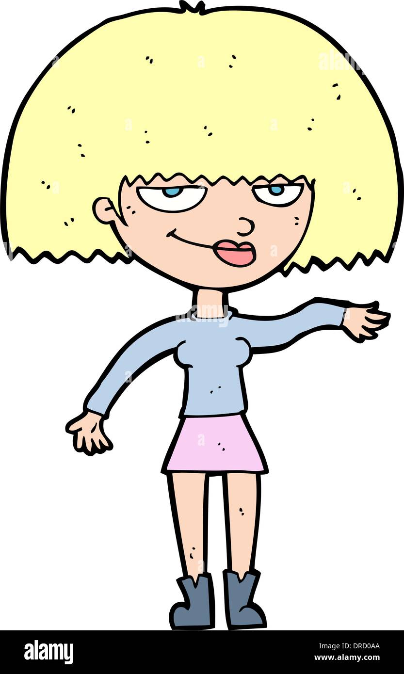 cartoon smug woman making dismissive gesture Stock Vector Image & Art ...