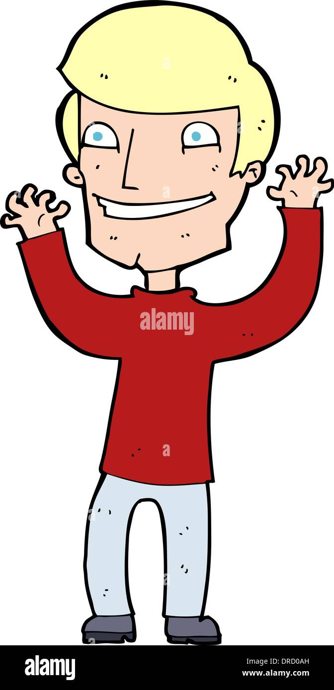 cartoon excited man Stock Vector Image & Art - Alamy