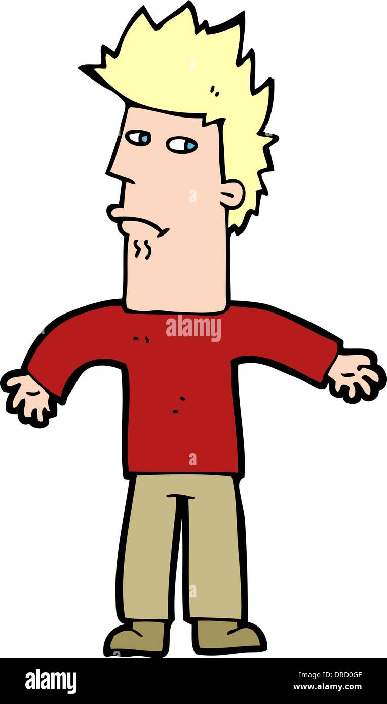 cartoon confused man Stock Vector Image & Art - Alamy