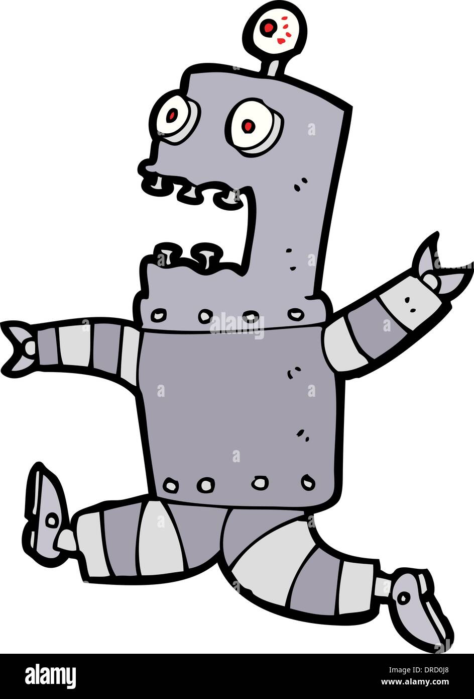 cartoon terrified robot Stock Vector Image & Art - Alamy