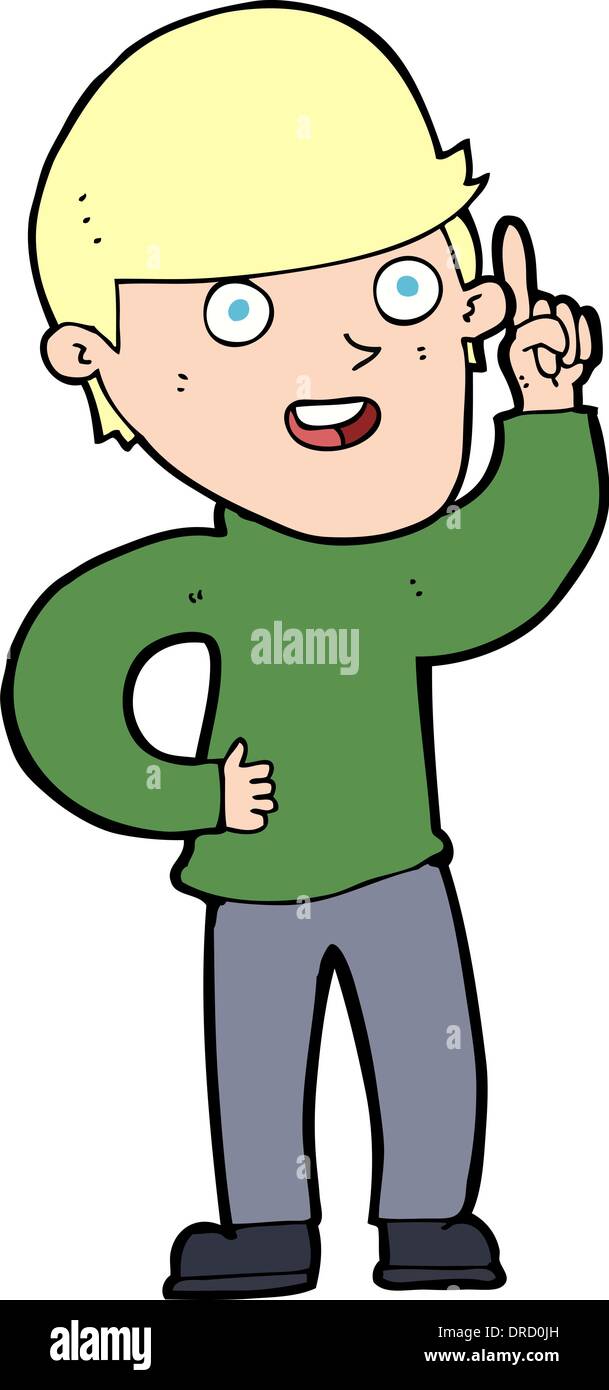 cartoon boy with idea Stock Vector Image & Art - Alamy