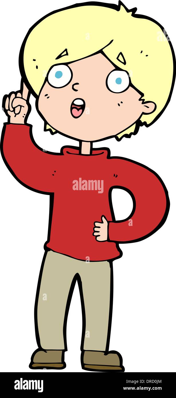 cartoon boy with idea Stock Vector Image & Art - Alamy