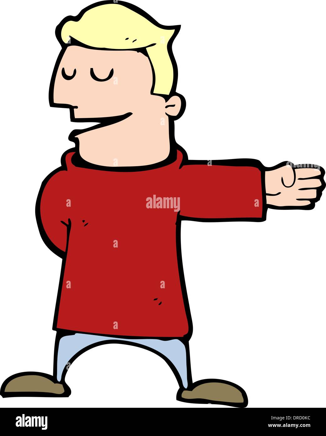 cartoon man gesturing direction Stock Vector Image & Art - Alamy