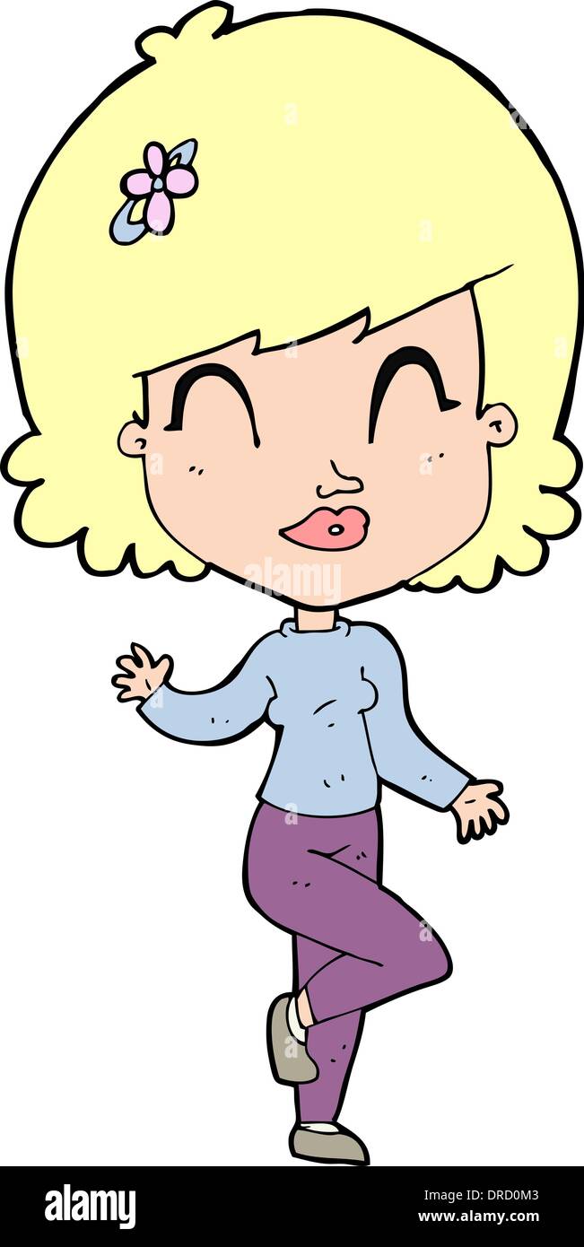 cartoon pretty woman dancing Stock Vector Image & Art - Alamy