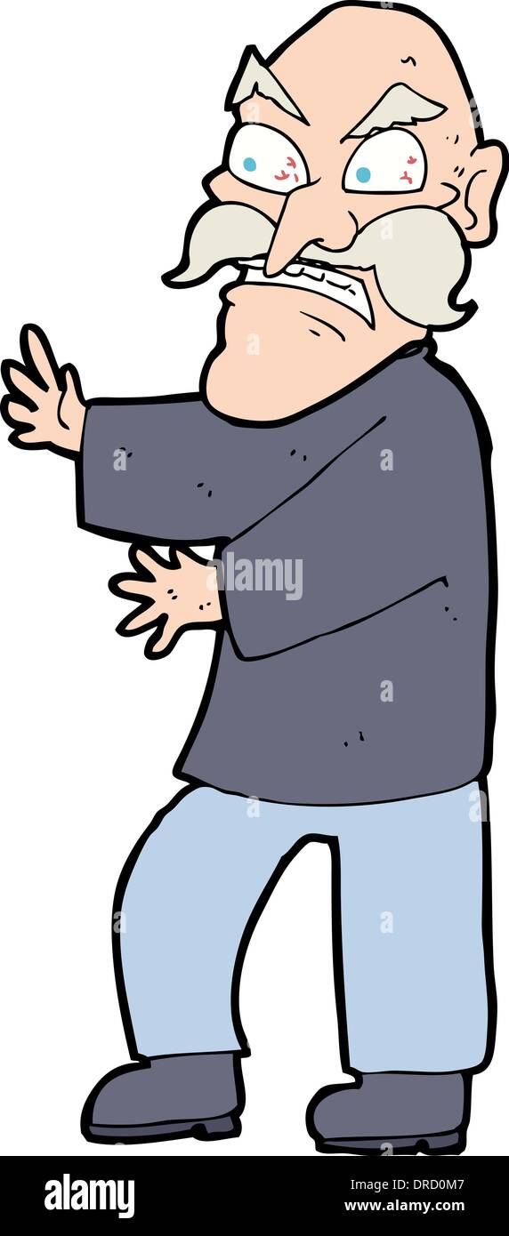 cartoon angry old man Stock Vector Image & Art - Alamy