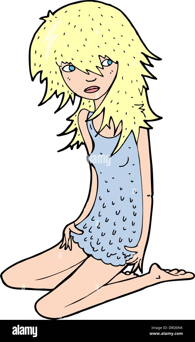 cartoon pretty girl Stock Vector Image & Art - Alamy