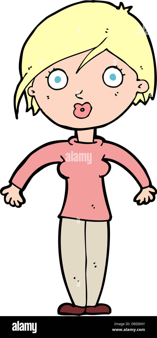 cartoon surprised woman Stock Vector Image & Art - Alamy
