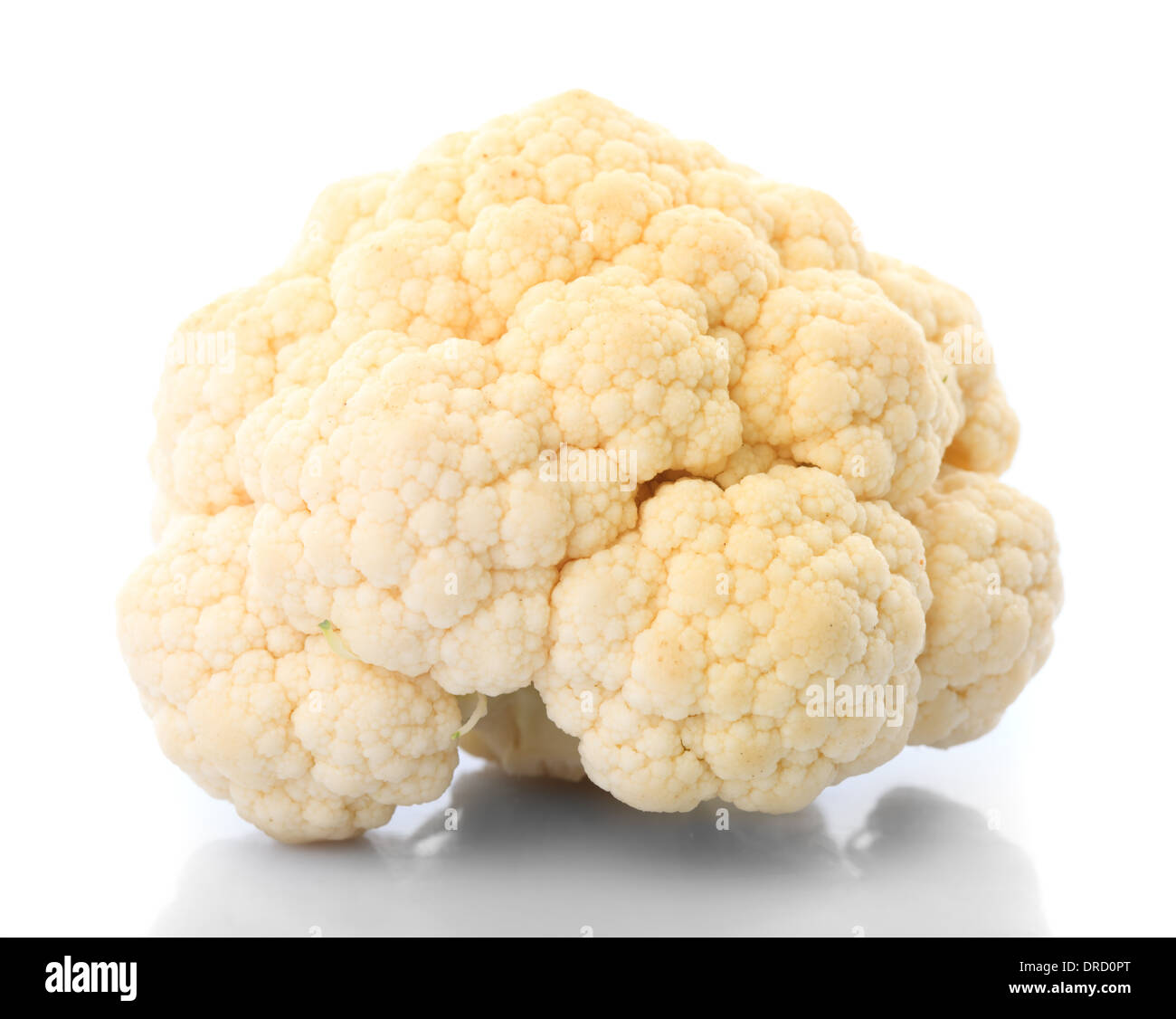One cauliflower with isolated on white. Use for collage fireball Stock ...