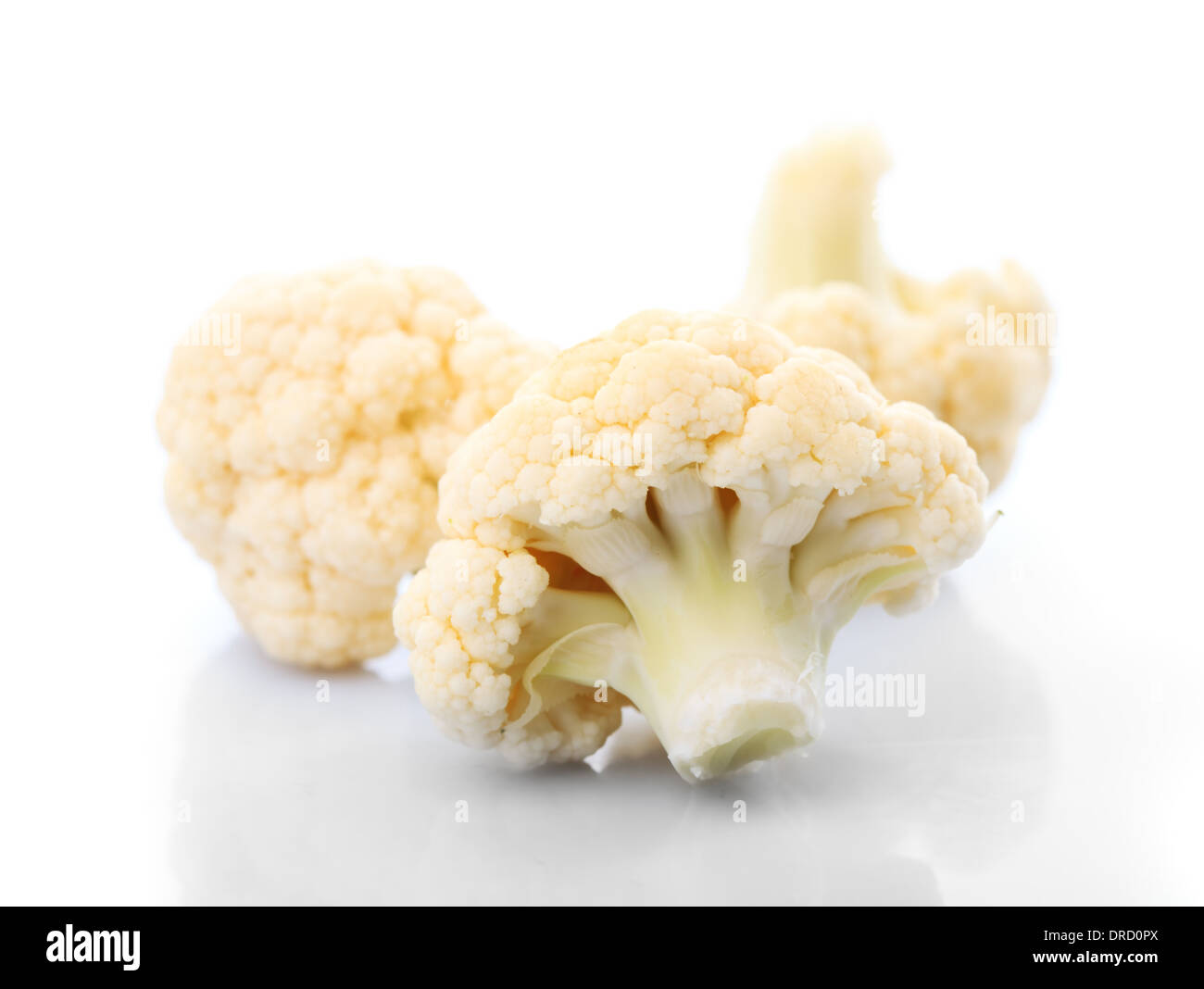 cauliflower's parts isolated on white Stock Photo - Alamy